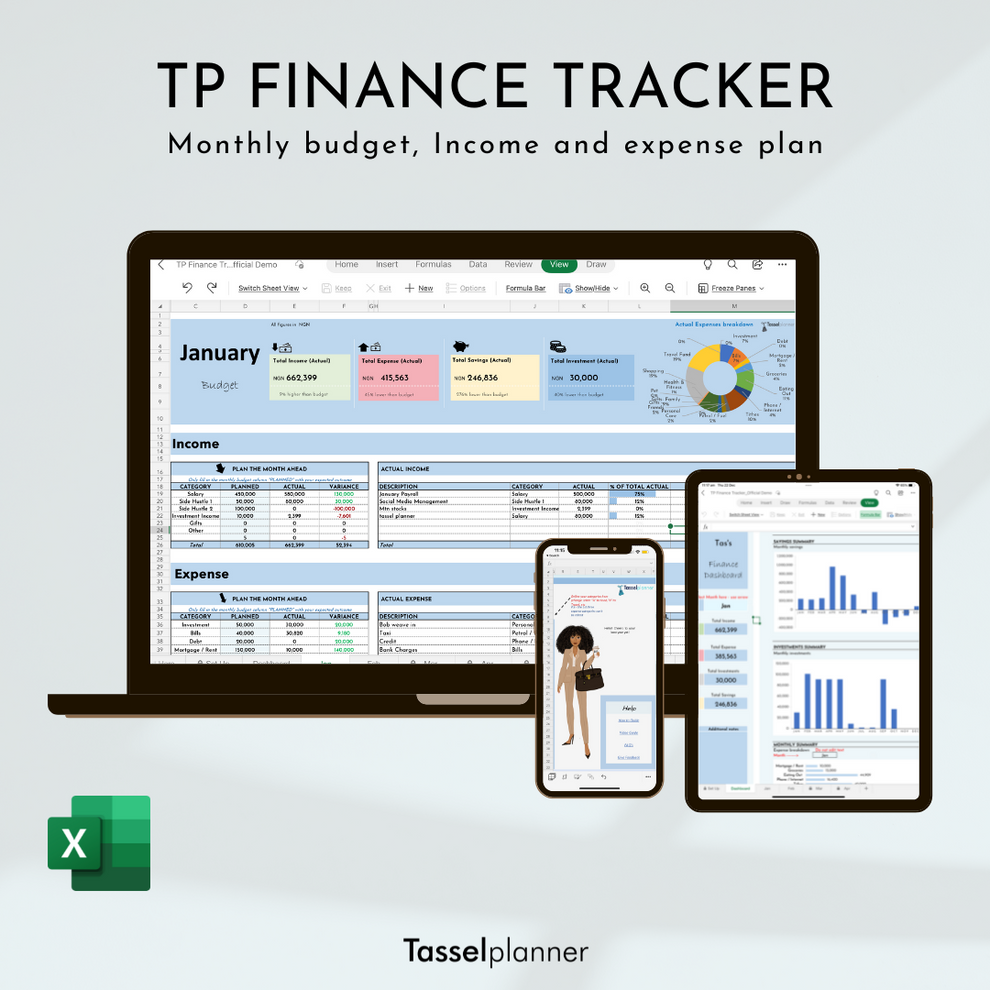 TP Finance Tracker Tas Theme – Tassel Planner